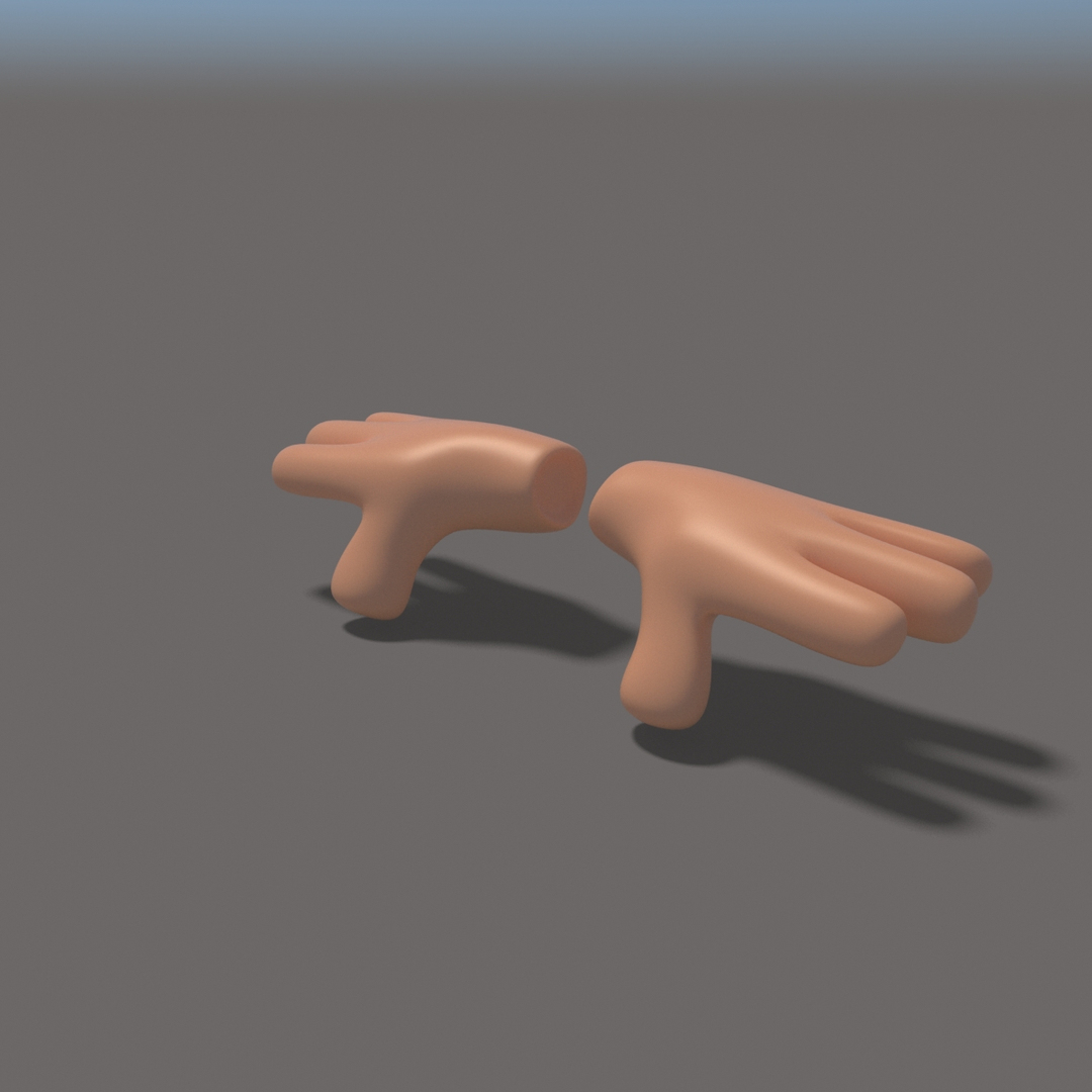 3d Model Cartoon Hand