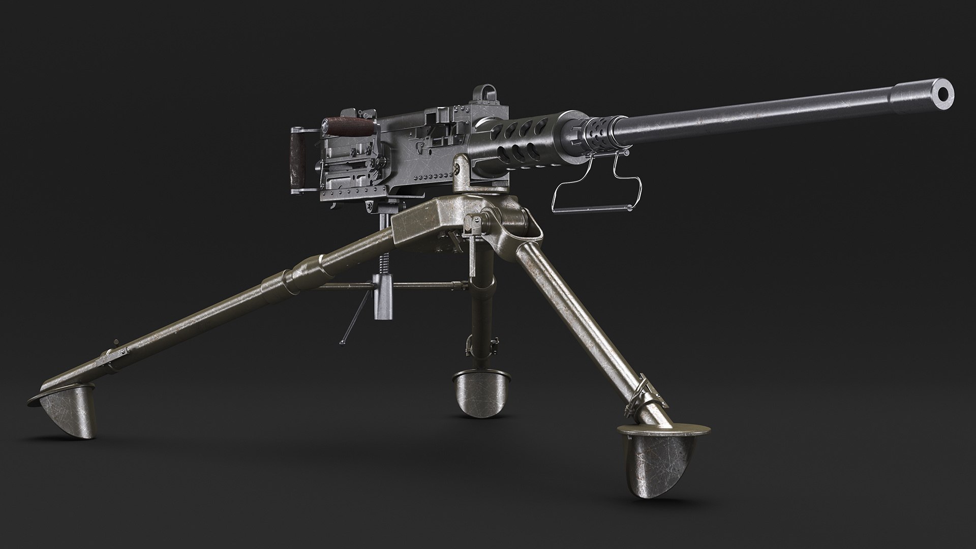 Mounted Heavy Machine Gun Browning M2 Model - TurboSquid 2152664