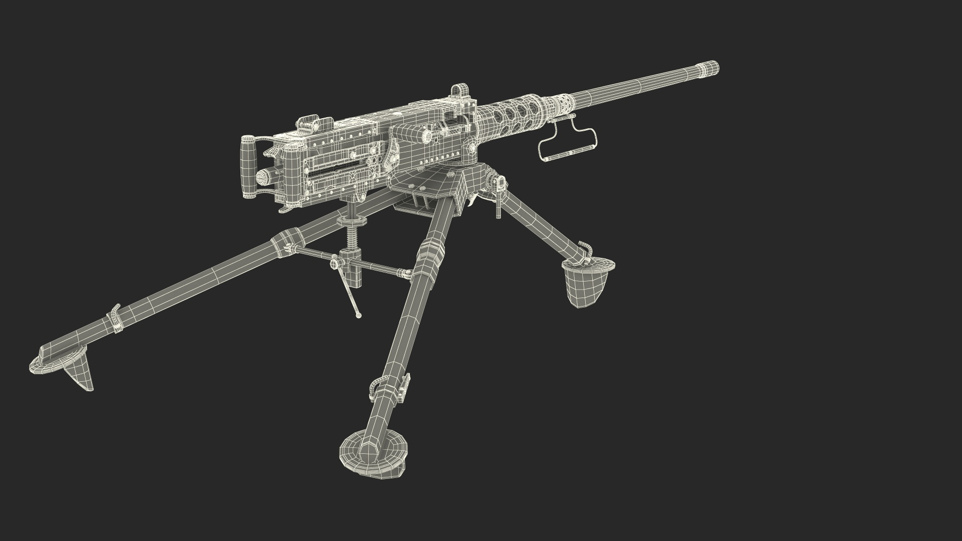 Mounted Heavy Machine Gun Browning M2 Model - TurboSquid 2152664