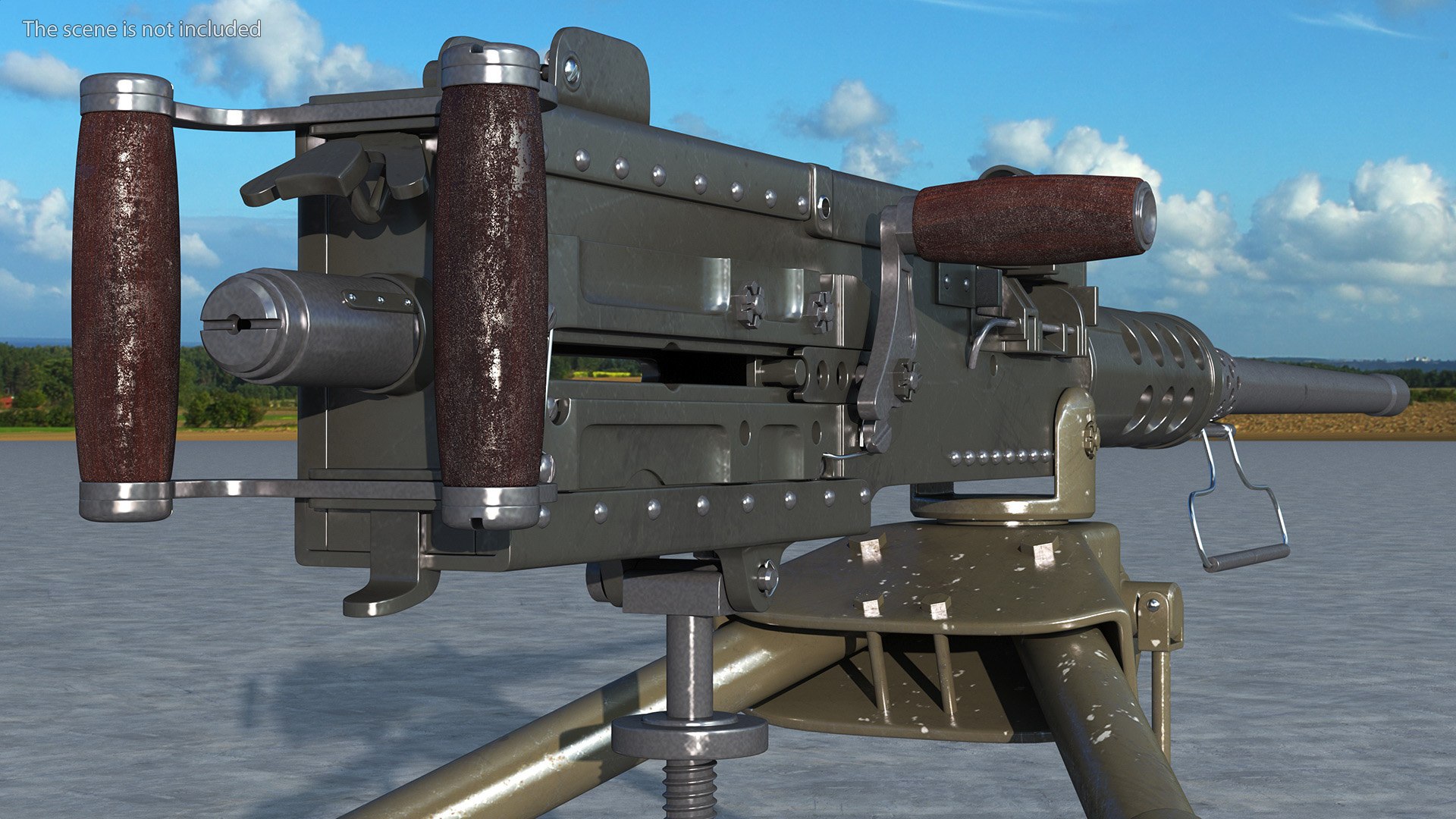Mounted Heavy Machine Gun Browning M2 Model - TurboSquid 2152664