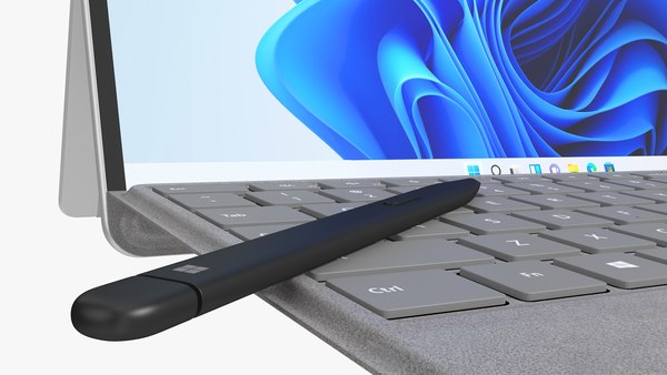 3D Microsoft Surface Pro 8 with Signature Type Covers Arch Mouse Pen ...