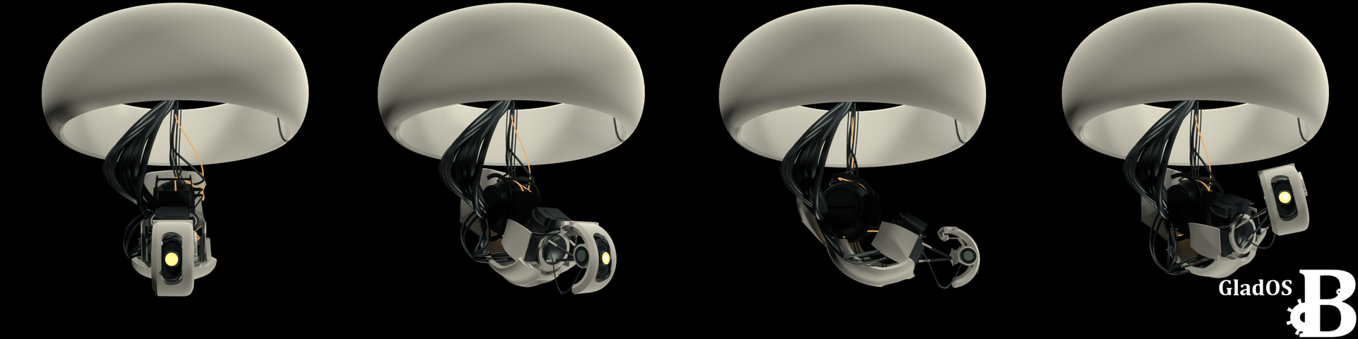 free glados 3d model