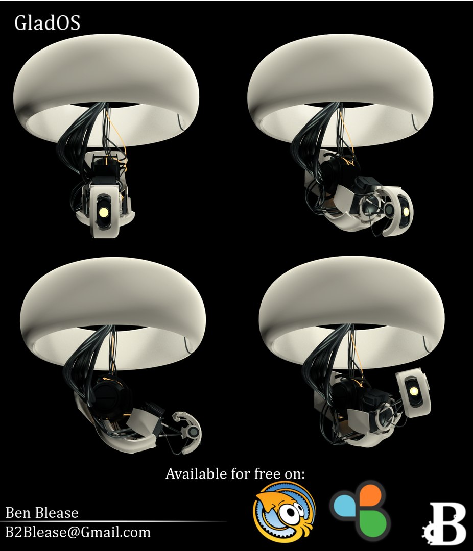 Free Glados 3d Model