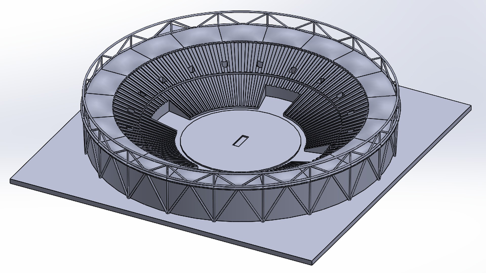 Modular 3D Printable Stadium Arena Architectural Scale Model STL 3D ...