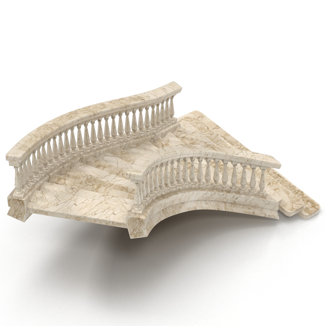 3d model of stairs set build