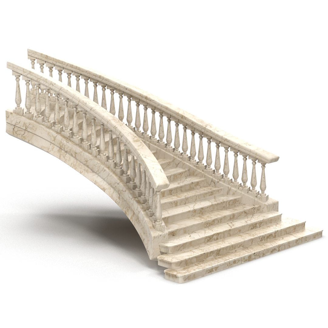 3d model of stairs set build