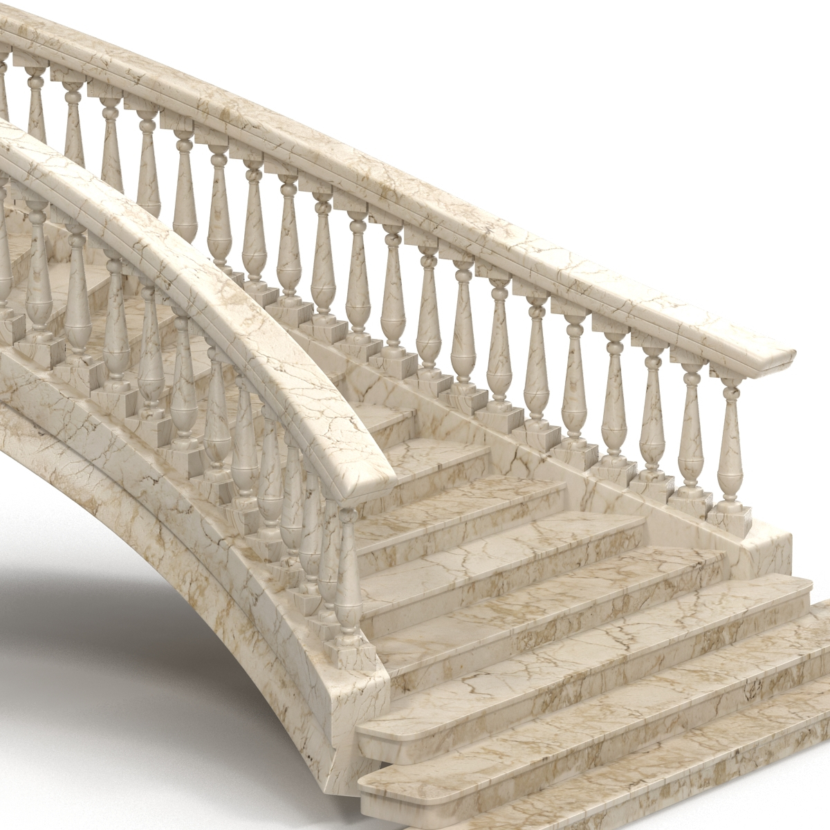 3d model of stairs set build
