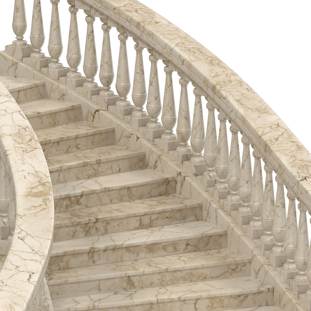 3d model of stairs set build
