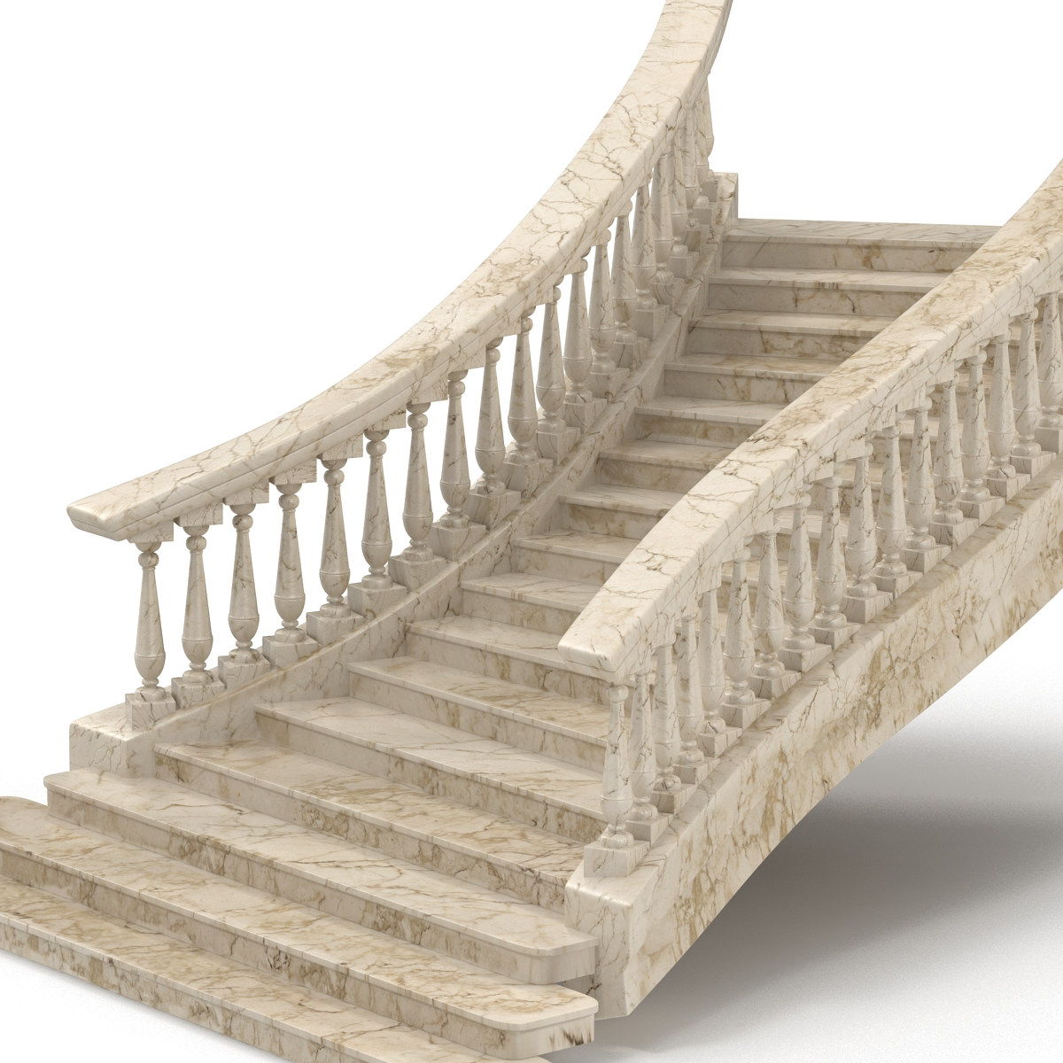 3d model of stairs set build