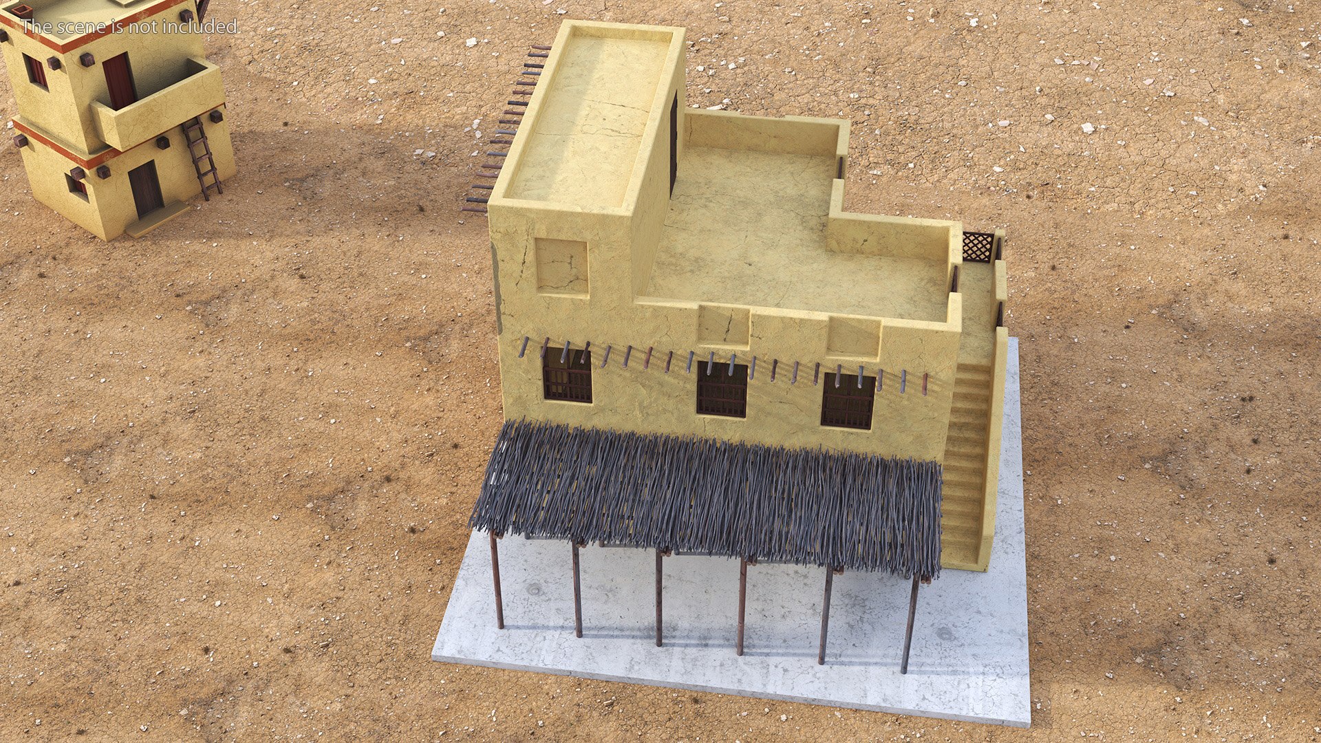 3D Arabian Traditional House With Canopy - TurboSquid 2280202