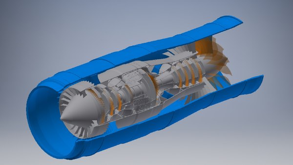 High Bypass Ratio Large Turbofan 3D 모델 - TurboSquid 2037204