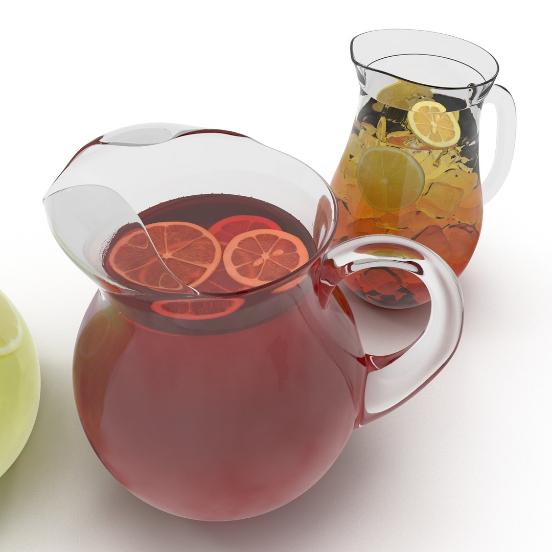 pitchers set fruit 3d 3ds