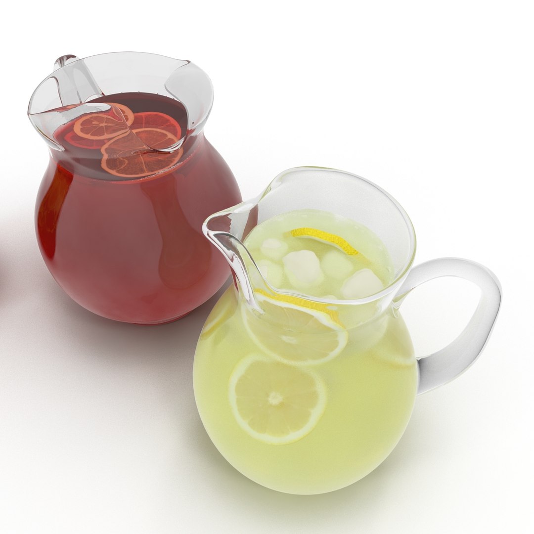 pitchers set fruit 3d 3ds