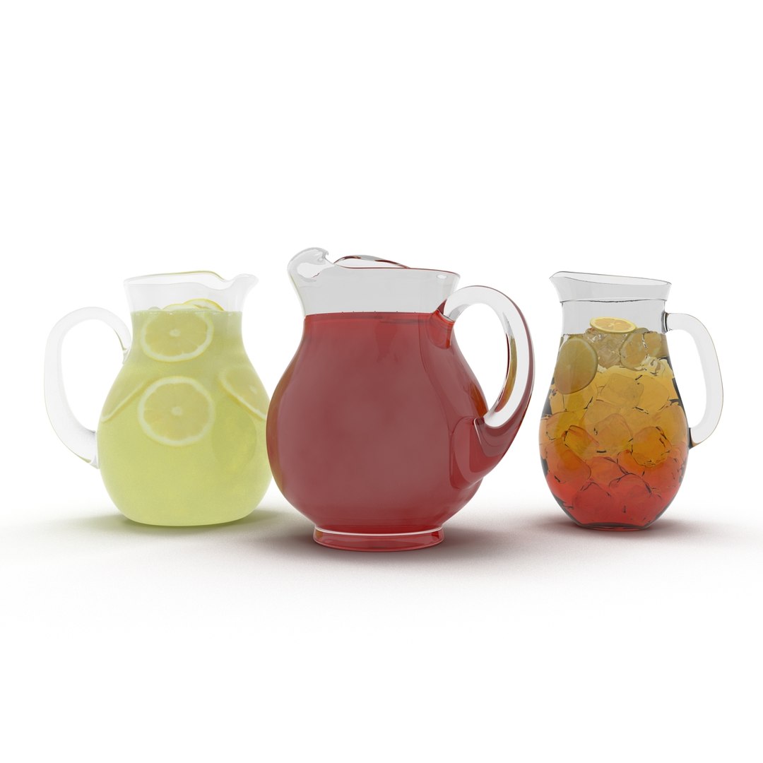 pitchers set fruit 3d 3ds