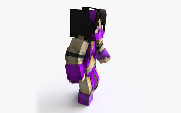 modelo 3d Mileena Minecraft - Mixamo Animatable - Vray-Arnold 3D model ...