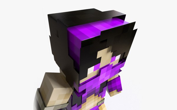 modelo 3d Mileena Minecraft - Mixamo Animatable - Vray-Arnold 3D model ...