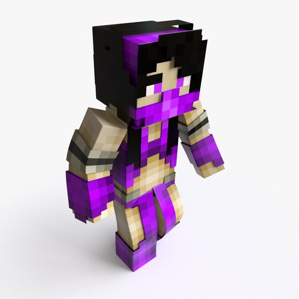 3D Mileena Minecraft - Mixamo Animatable - Vray-Arnold 3D model ...