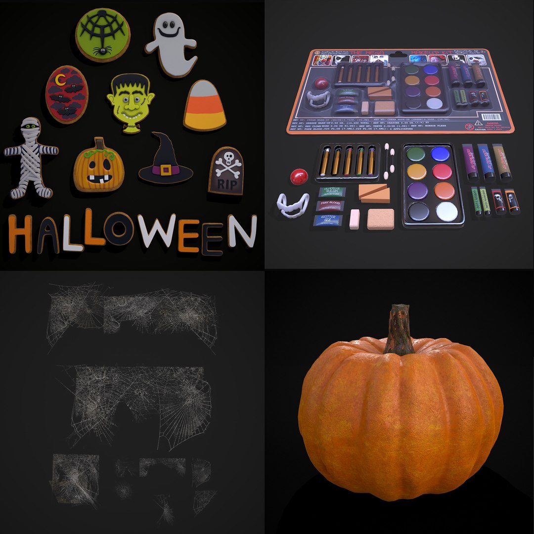 3D model Halloween Prop Mix Seven - TurboSquid 2035117