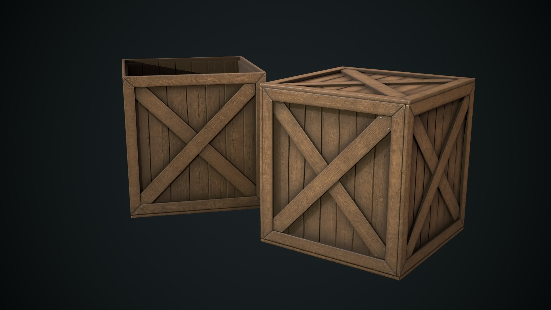 Wooden Low Poly Cube 3D Model - TurboSquid 1939690