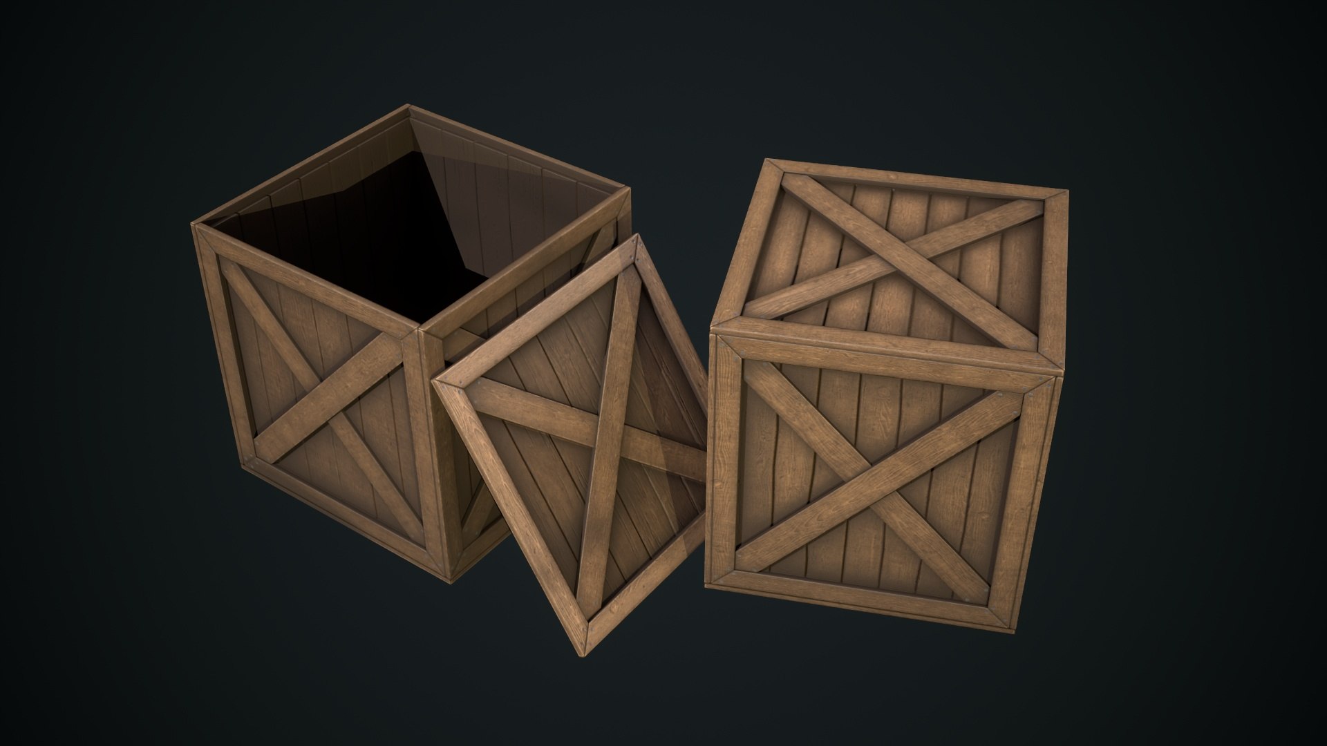 Wooden Low Poly Cube 3D Model - TurboSquid 1939690