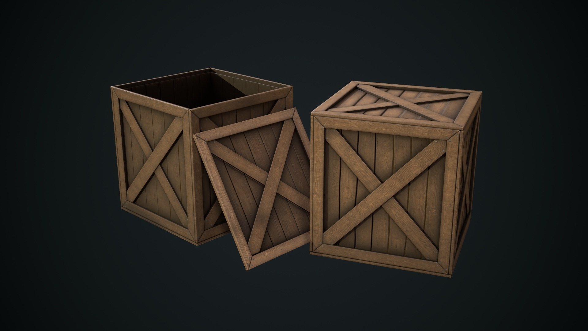 Wooden Low Poly Cube 3D Model - TurboSquid 1939690