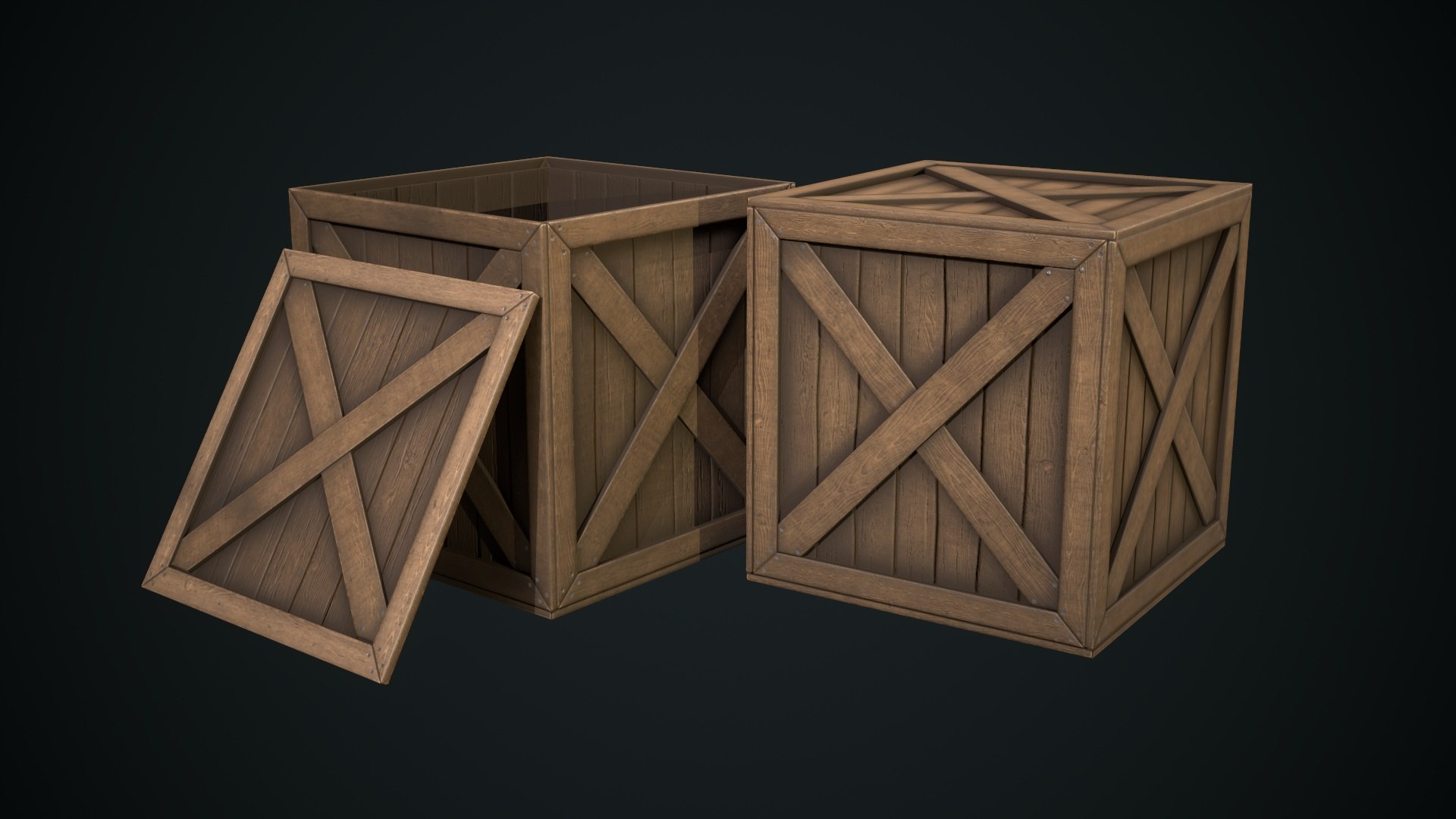Wooden Low Poly Cube 3D Model - TurboSquid 1939690