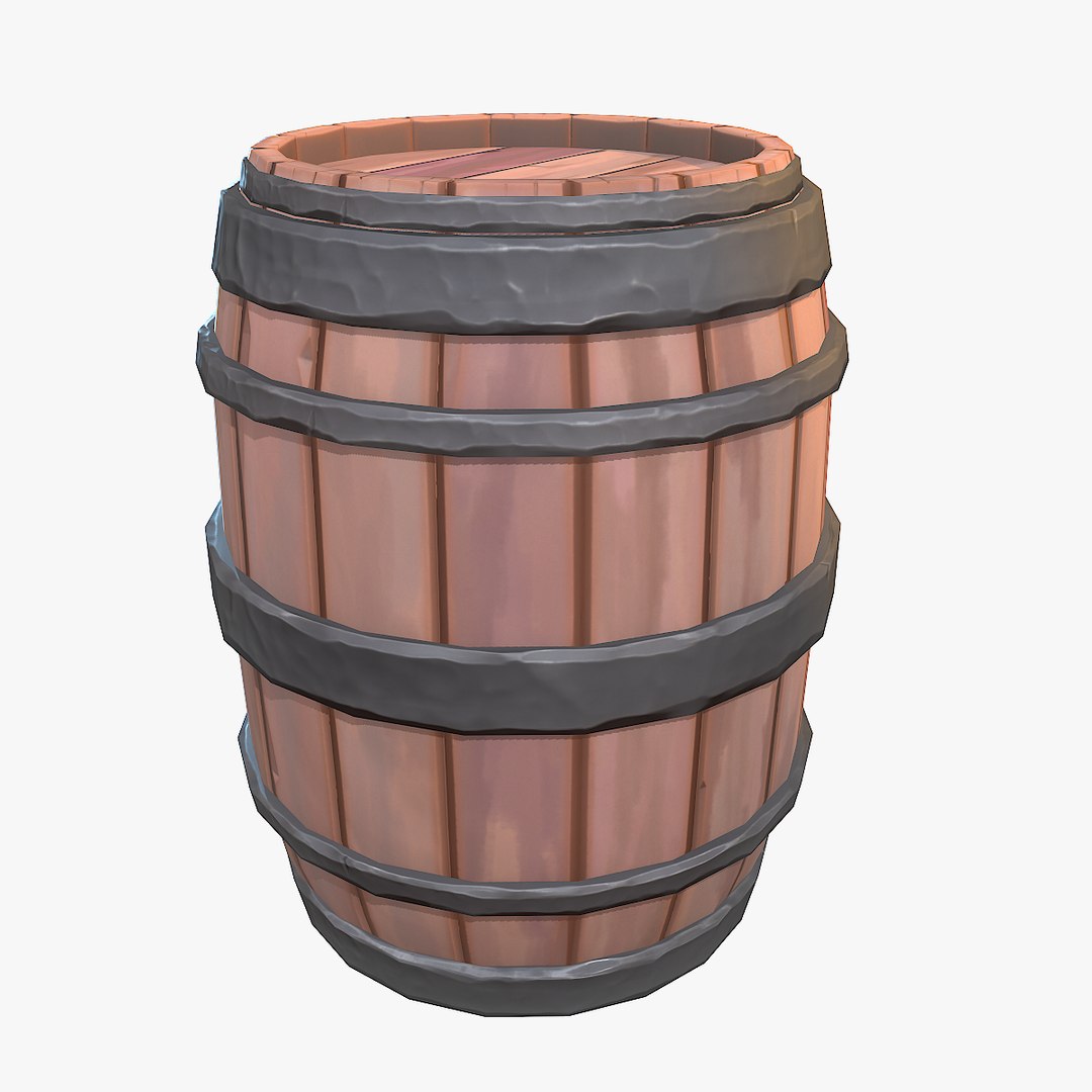 3D Stylized Wooden Barrel Model - TurboSquid 1977241