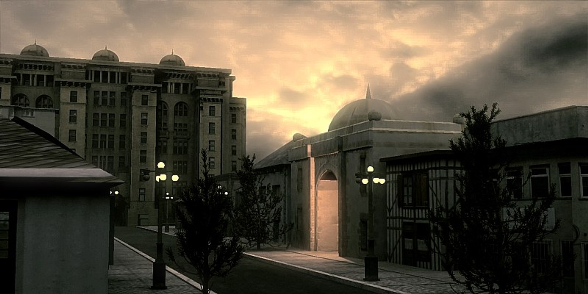 3ds max photorealistic night street