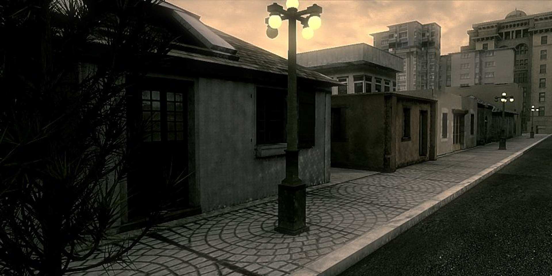 3ds max photorealistic night street