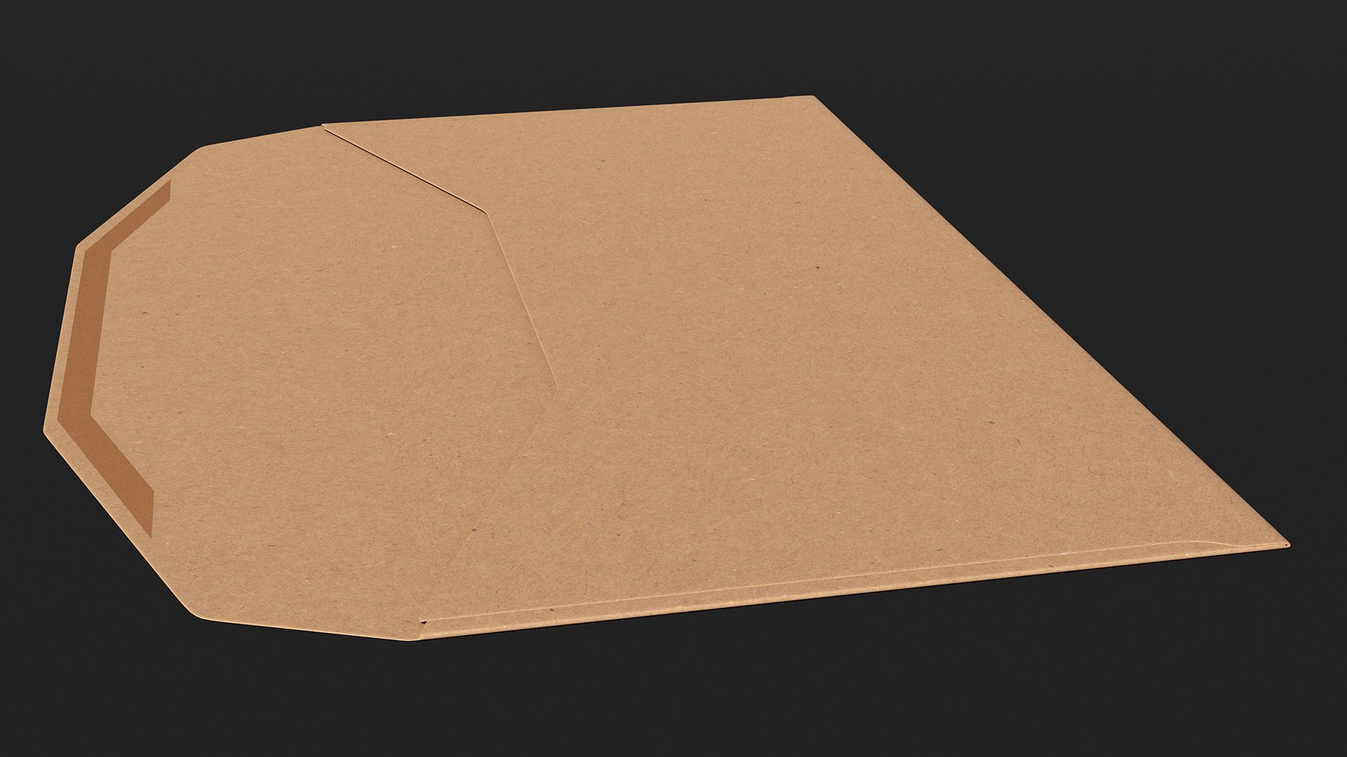 Craft Paper Trapezium Envelope 3D Model - TurboSquid 2214583