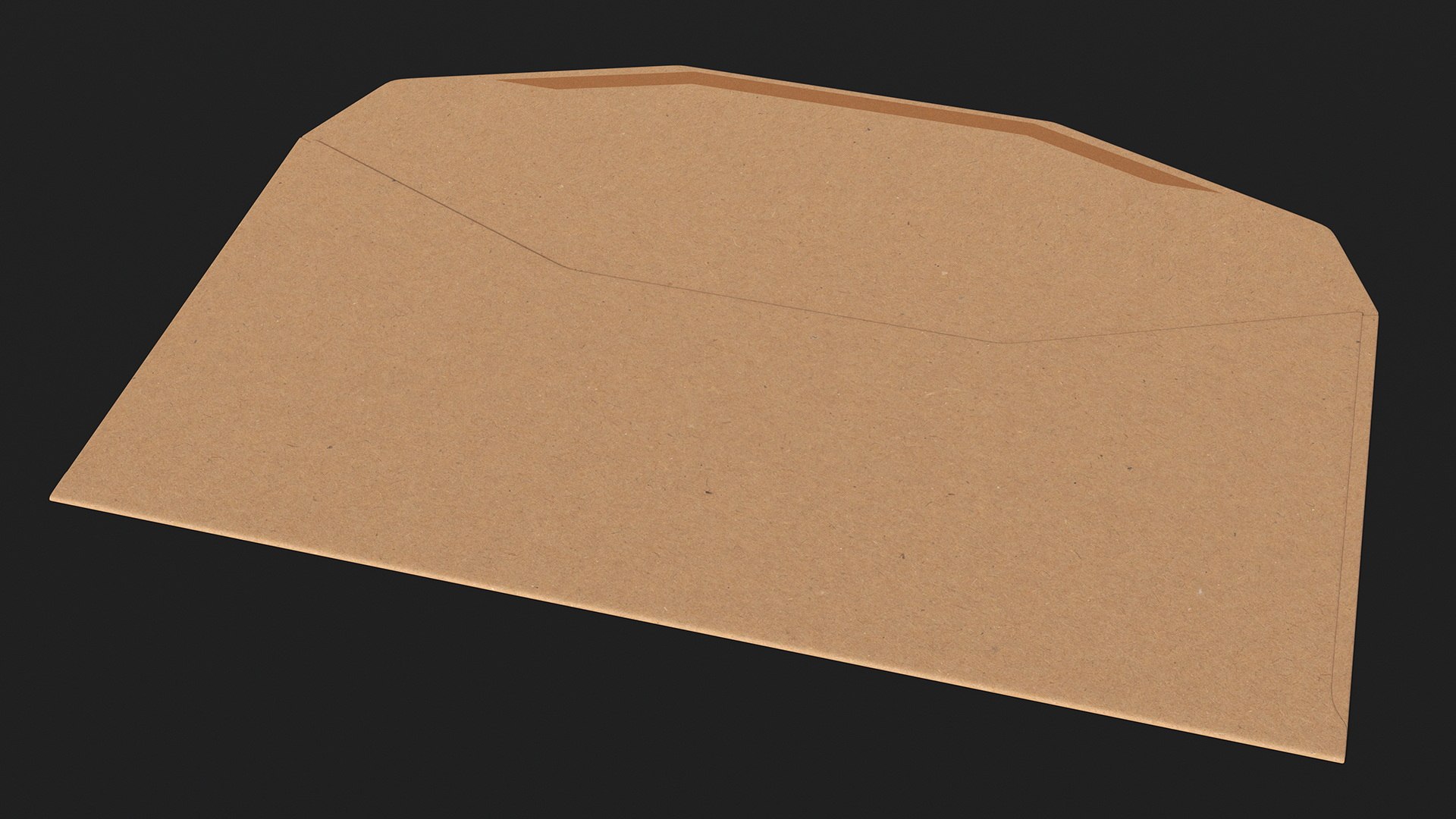 Craft Paper Trapezium Envelope 3D Model - TurboSquid 2214583