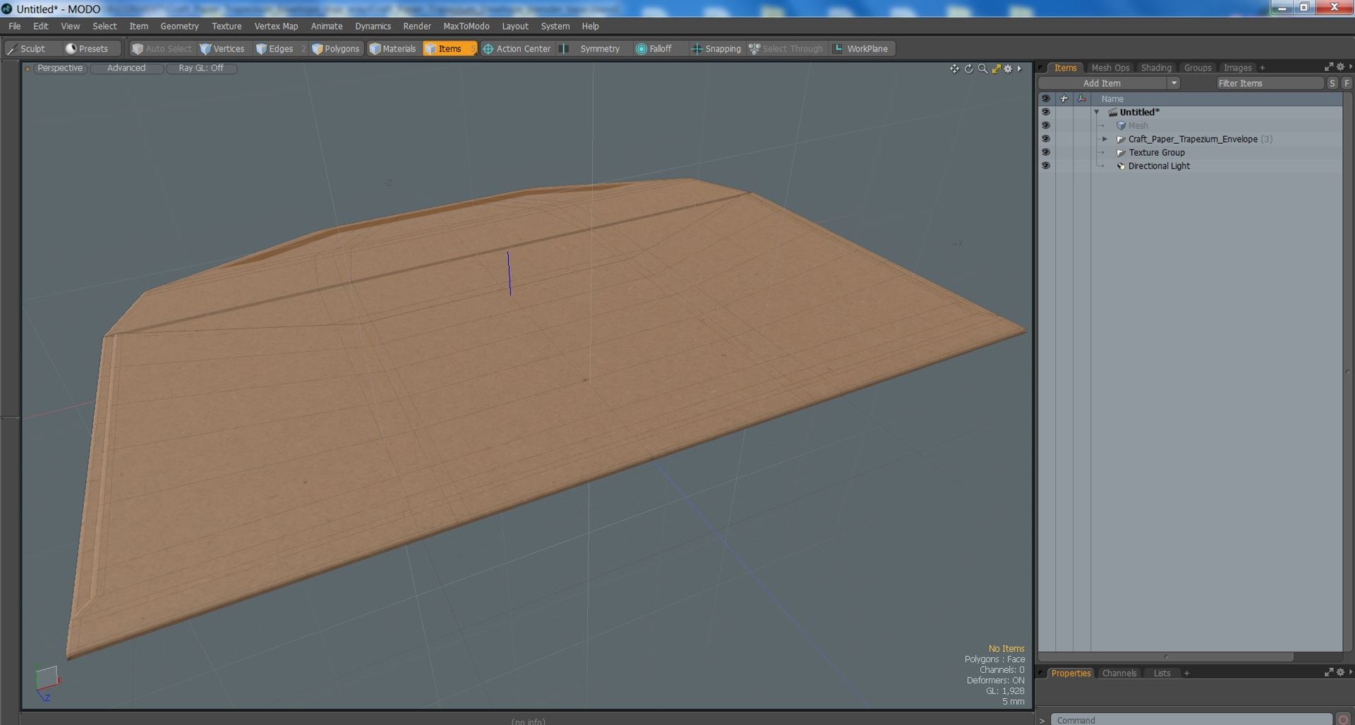 Craft Paper Trapezium Envelope 3D Model - TurboSquid 2214583