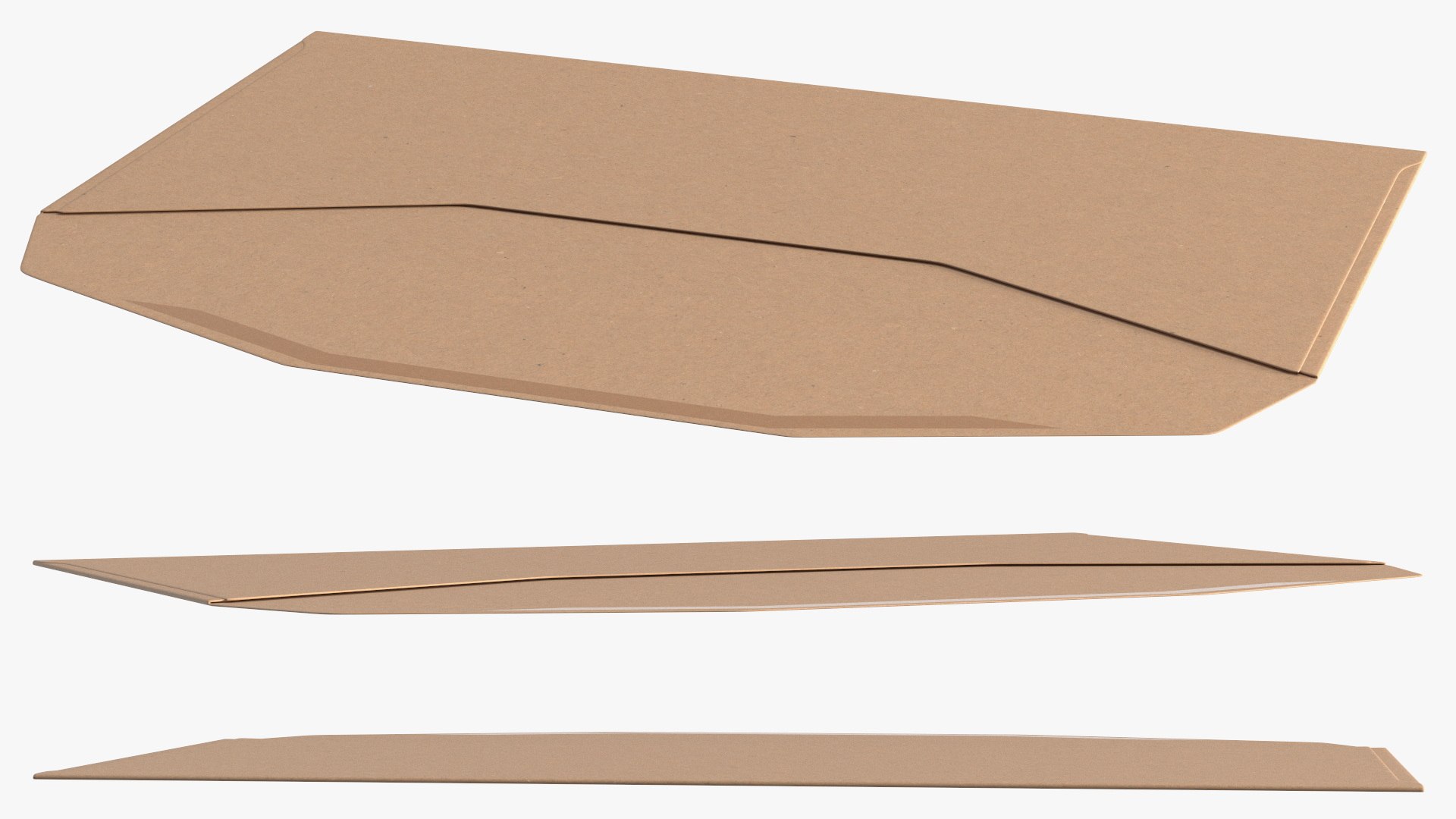 Craft Paper Trapezium Envelope 3D Model - TurboSquid 2214583