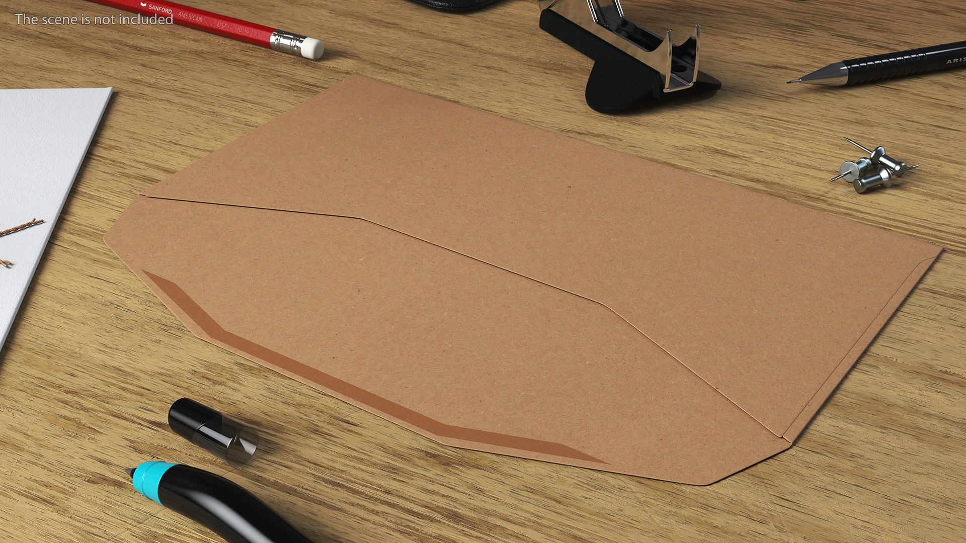 Craft Paper Trapezium Envelope 3D Model - TurboSquid 2214583