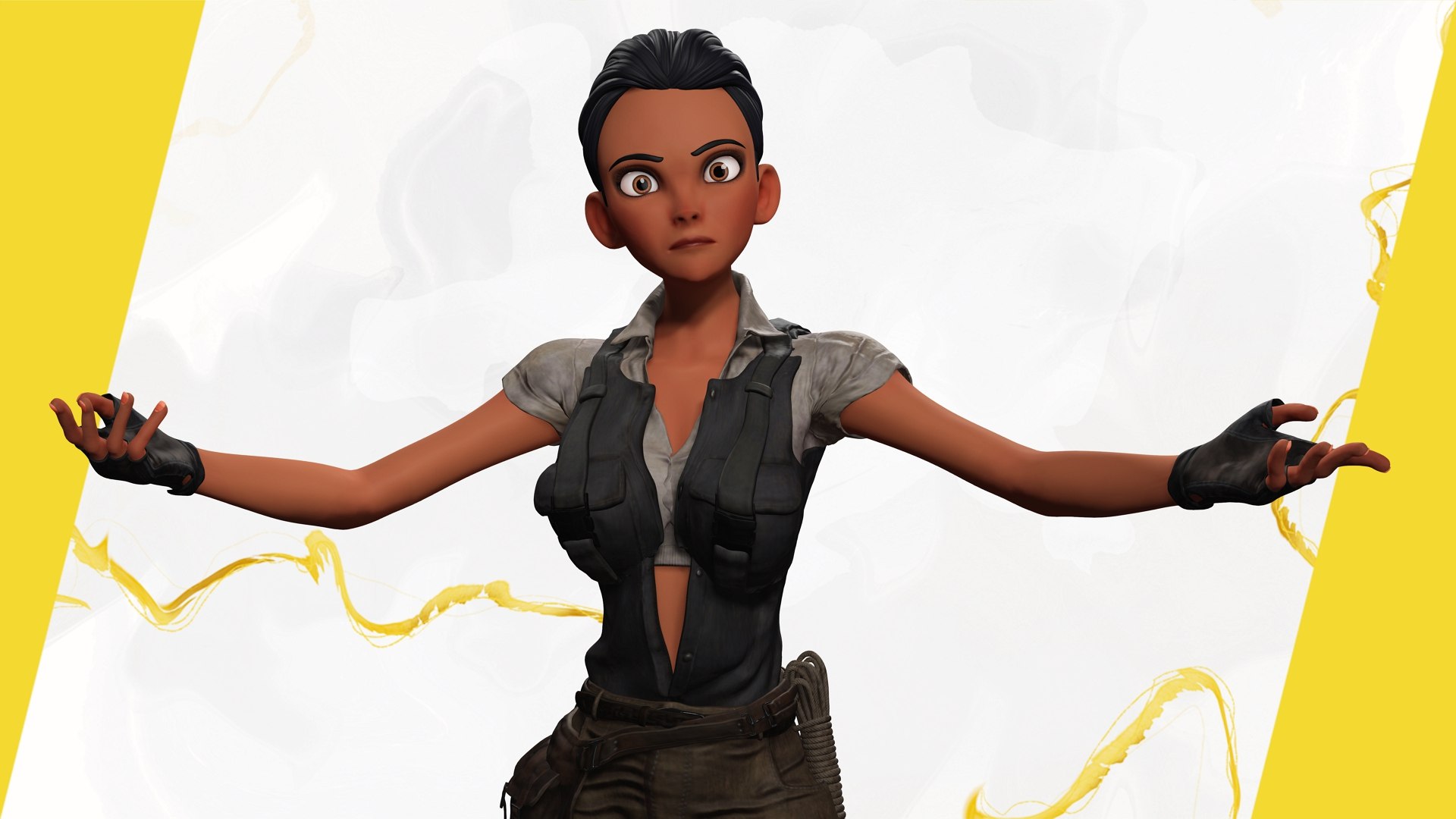 Explorer Adventurous Black Woman With Gear Model - TurboSquid 2276625