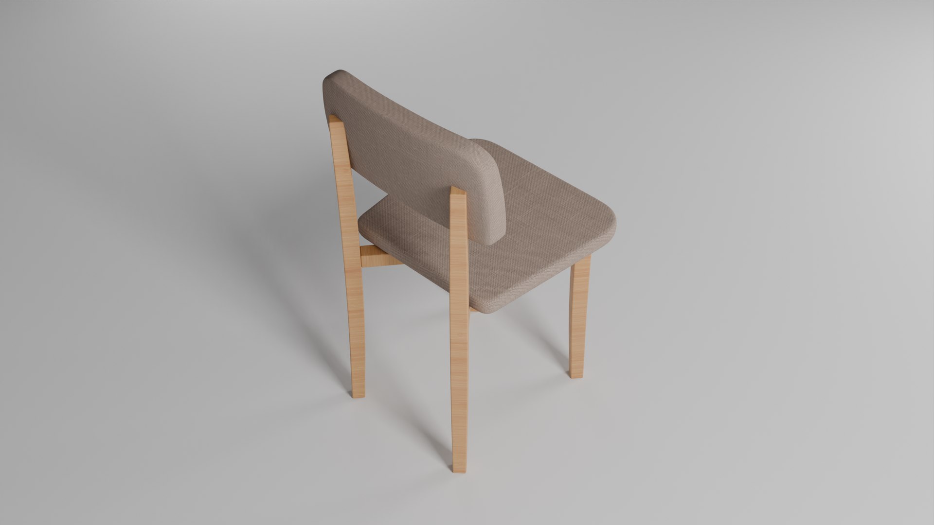 3D Basic Wood Chair Model - TurboSquid 2216948