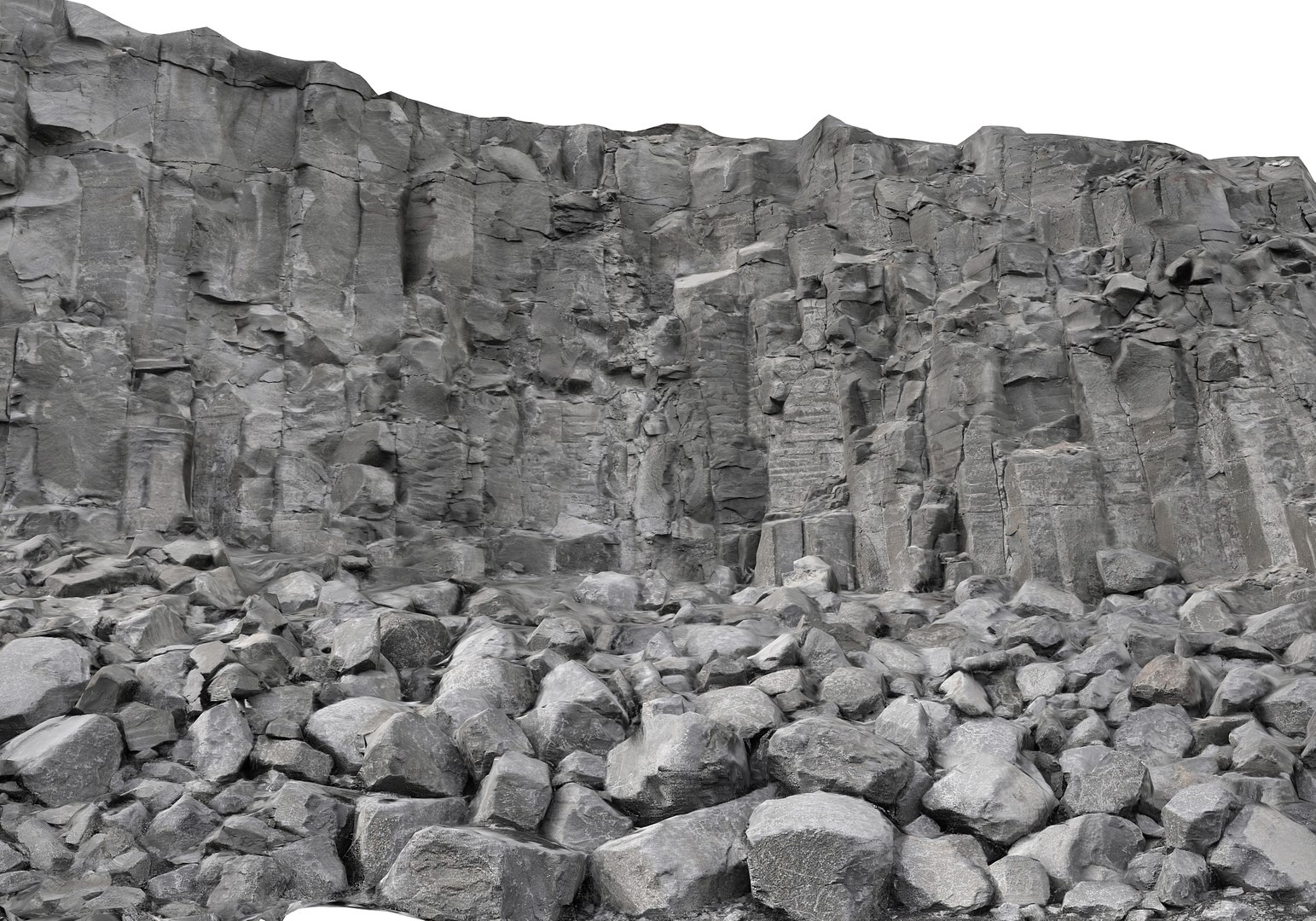 Iceland Basalt Cliff 3D Model - TurboSquid 1607661