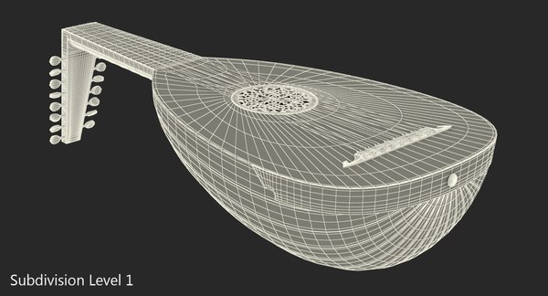 3D string instrument lute model - TurboSquid 1276524