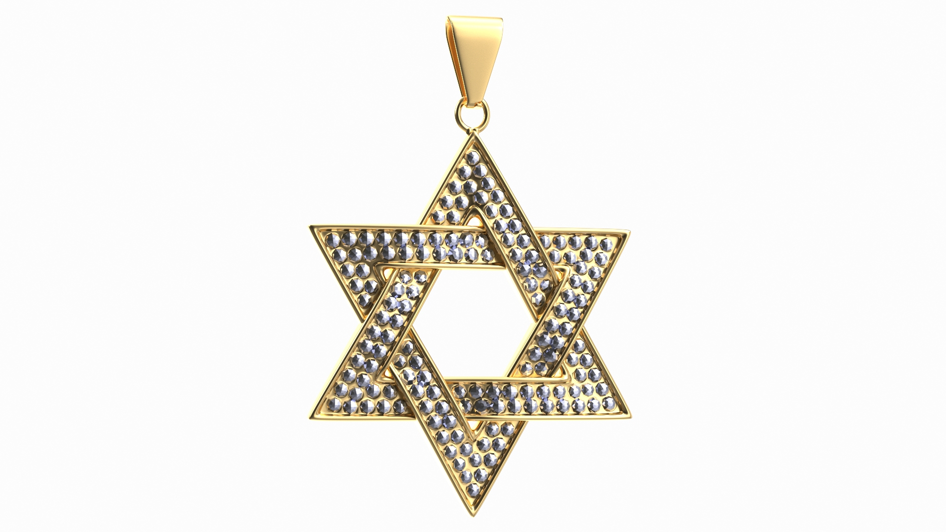 modèle 3D de Star of David with Diamonds Gold - TurboSquid 1681966