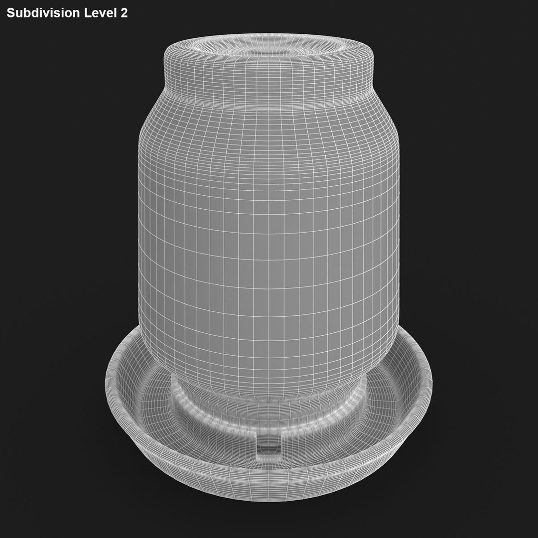 3d 3ds Realistic Chicken Feeder