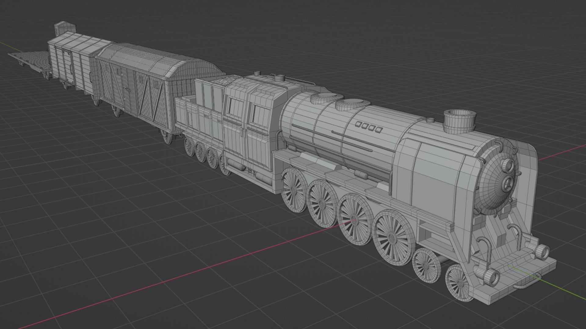 WWII German Train - DRB Class 52 Steam Locomotive Model - TurboSquid ...