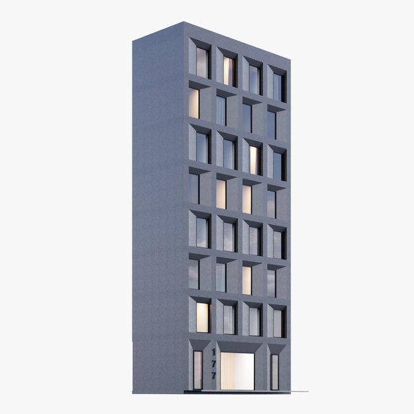 modelo 3d Fachada de edificio moderno 4 - TurboSquid 2289704