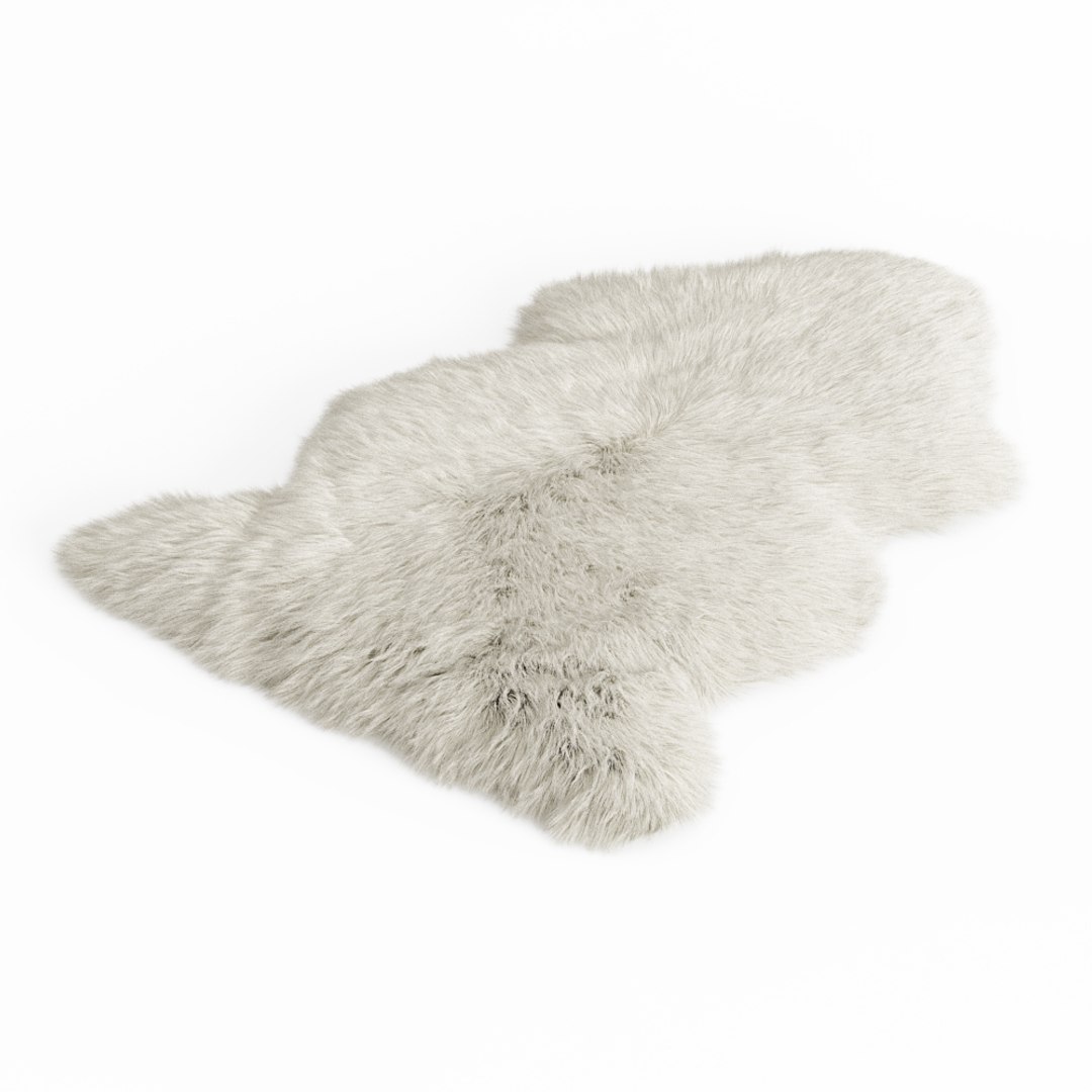 Wool Sheepskin Rug 3D Model - TurboSquid 1467667