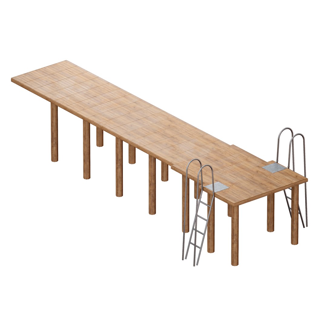 Coastal Wooden Jetty 3D Model - TurboSquid 1972573