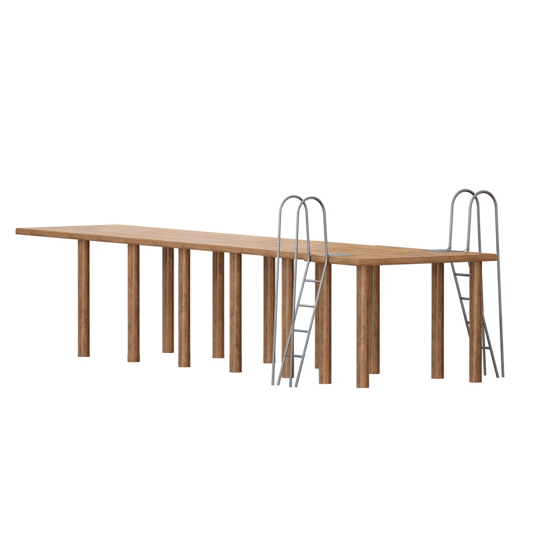 Coastal Wooden Jetty 3D Model - TurboSquid 1972573