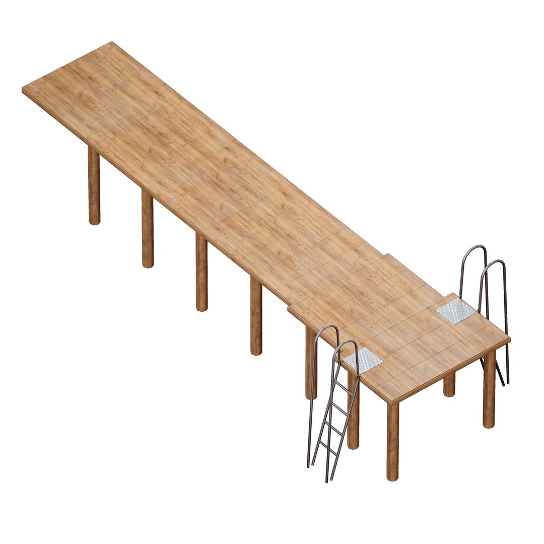 Coastal Wooden Jetty 3D Model - TurboSquid 1972573