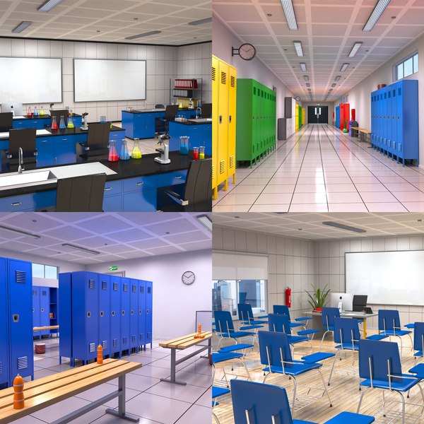 3d Classroom Inside School Classroom Interior | Colourbox