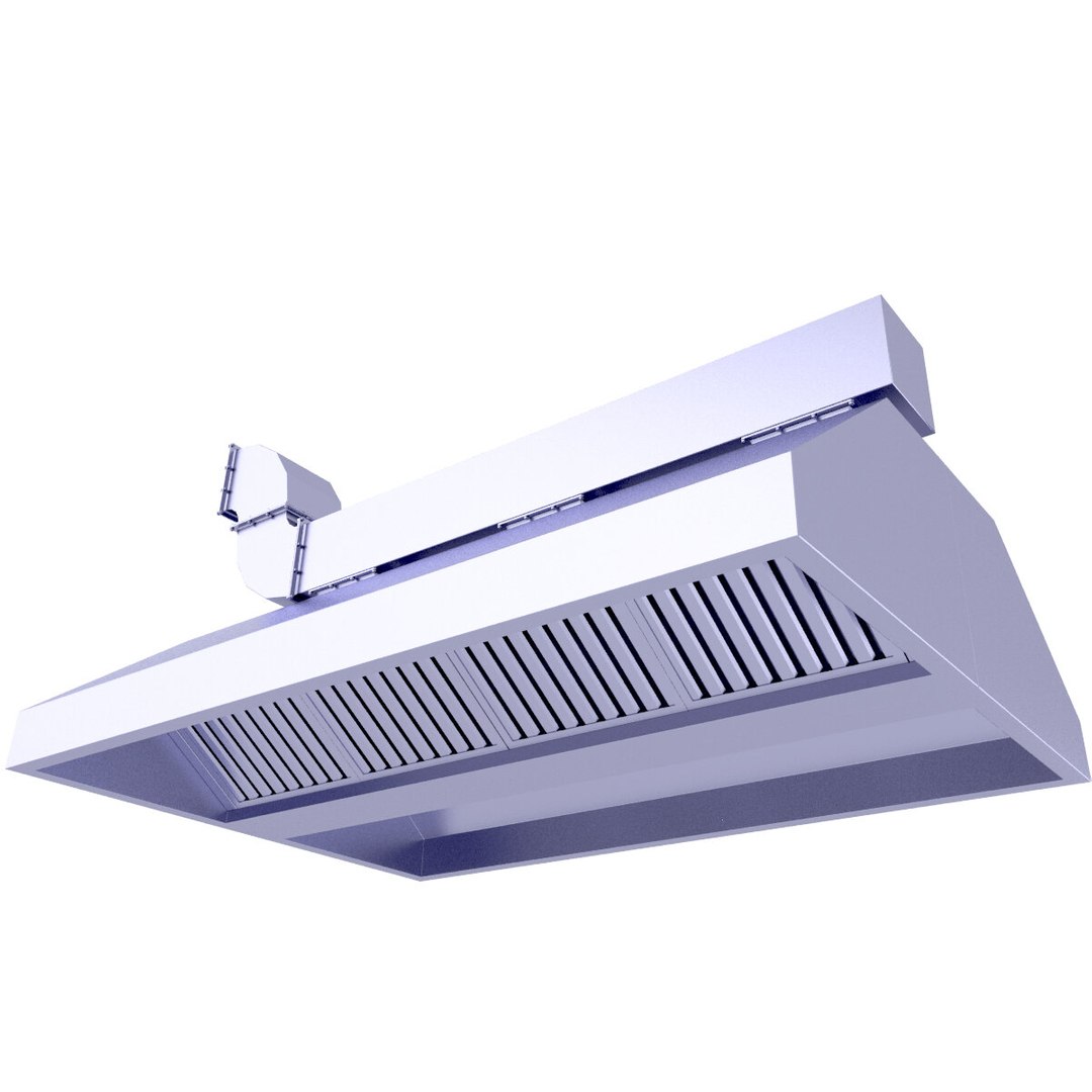 Island Commercial Kitchen Chimney 3D Model 17 3D model - TurboSquid 1779386