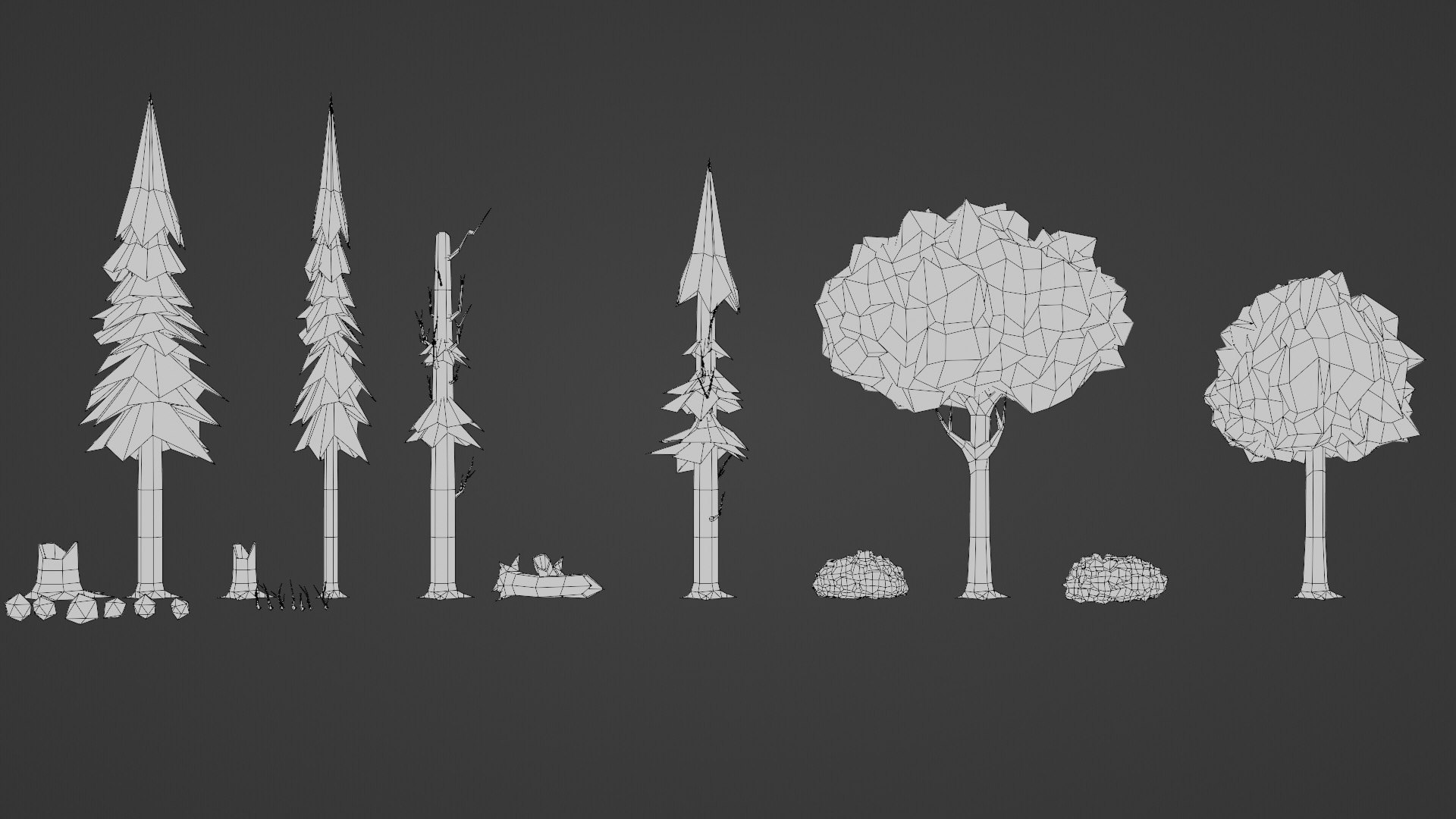 Low poly nature collection 01 3D model - TurboSquid 2161162