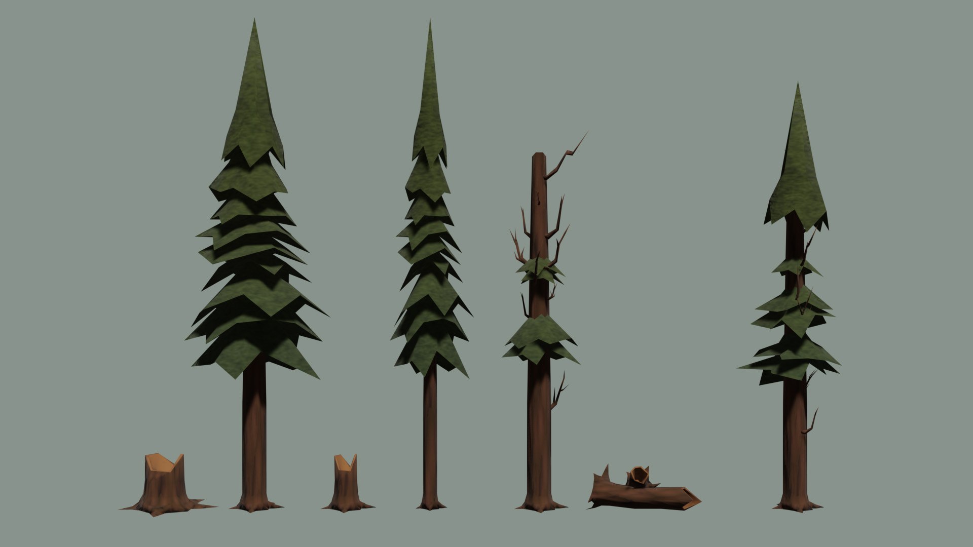 Low poly nature collection 01 3D model - TurboSquid 2161162
